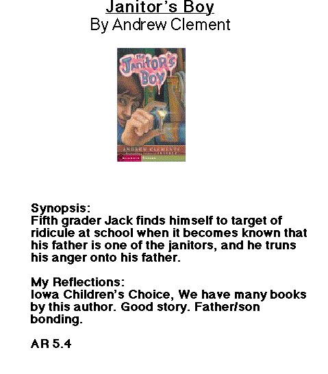 Clarinda CSD - Contemporary Realistic Fiction